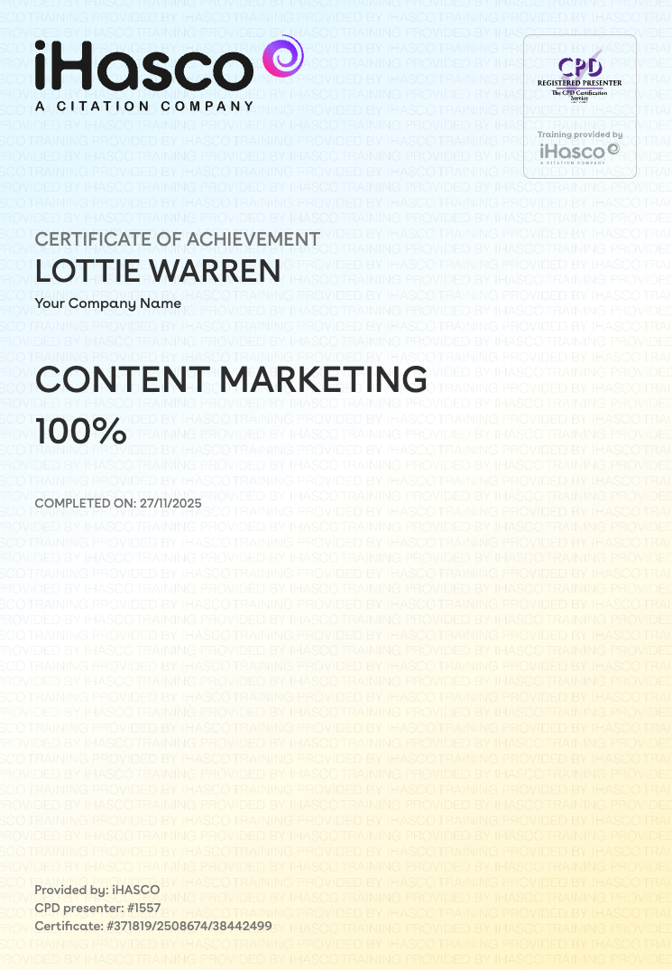 Content Marketing Training | iHasco